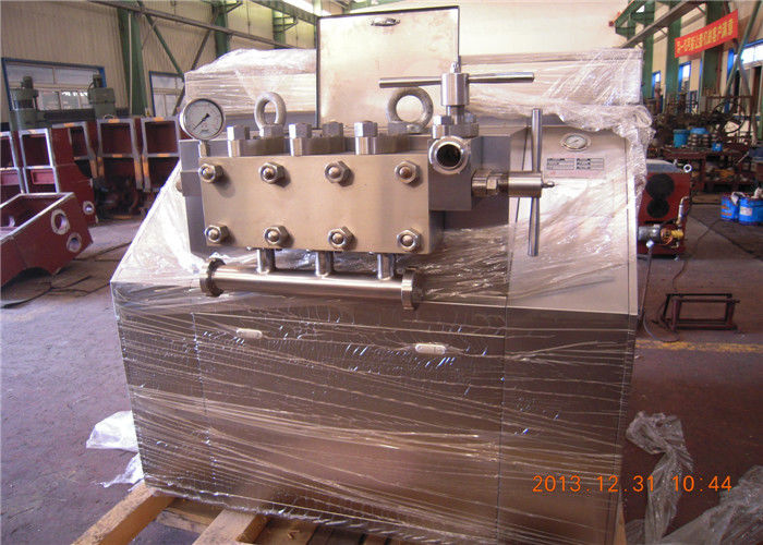 Processing Line Type 4 Plunger Dairy Homogenizer 12000 L/H 25 Mpa 90 KW